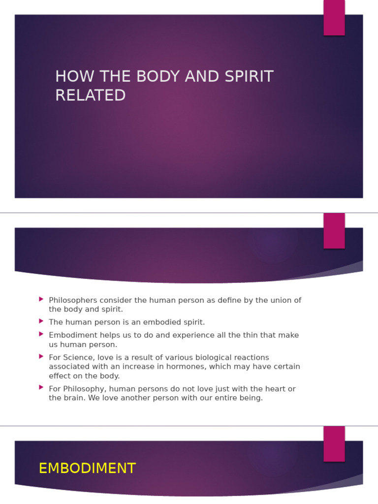 How The Body and Spirit Related | PDF