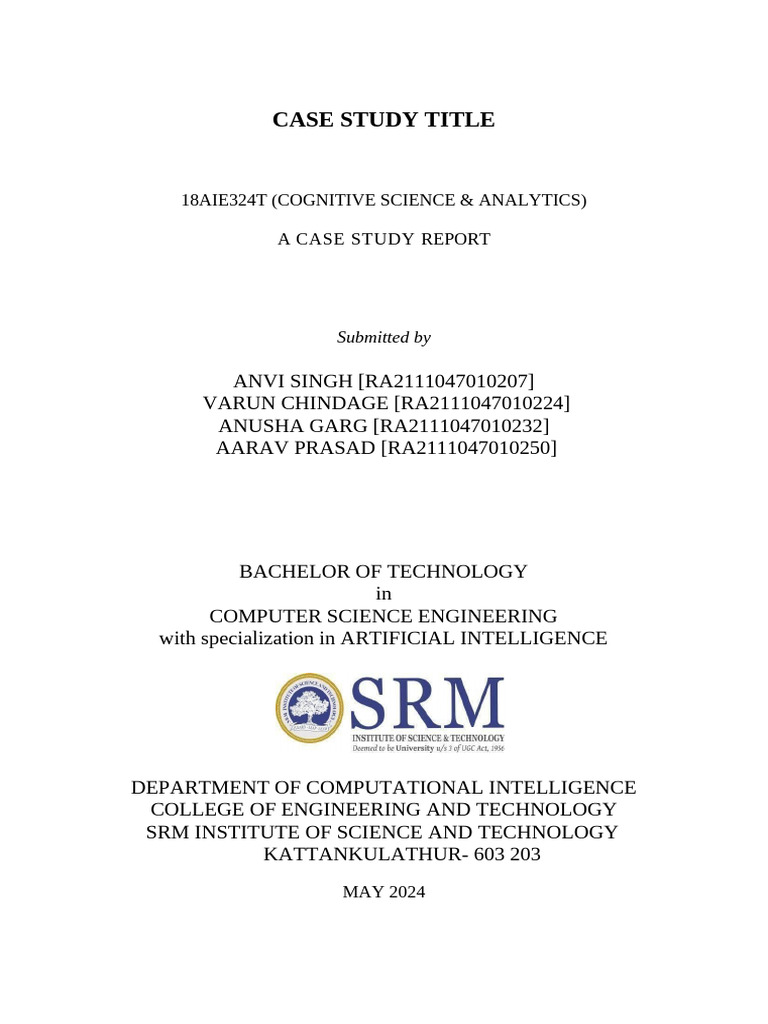 CSA - Case Study Report Template | PDF | Dementia | Microglia