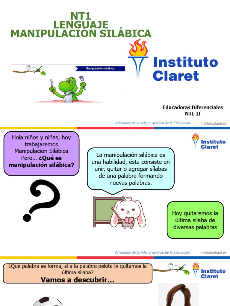 NT1 Lenguaje Manipulación Silábica 1 | PDF