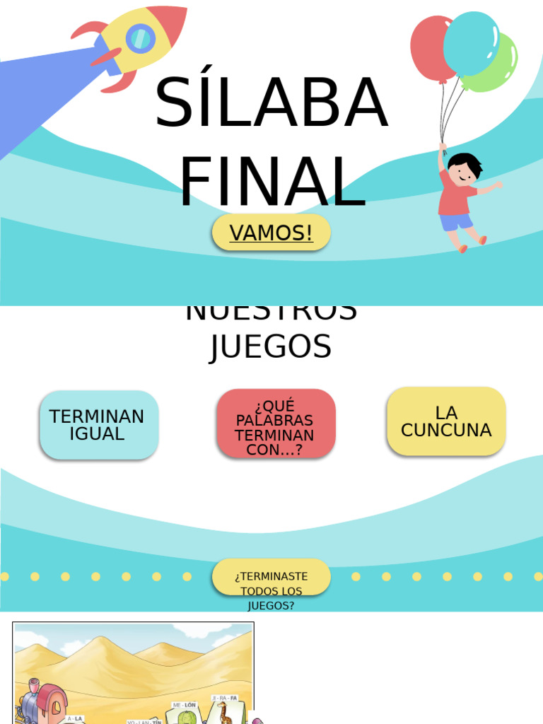 Sílaba Final- Fomento | PDF