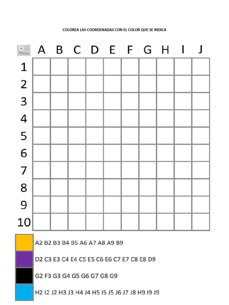 Artes - Colorea Coordenadas | PDF