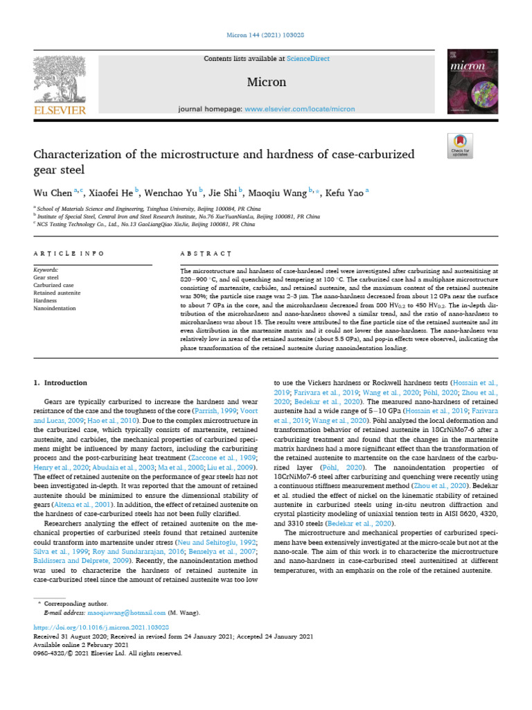 Case-Carburized Gear Steel Hardness Analysis | PDF | Heat Treating | Steel