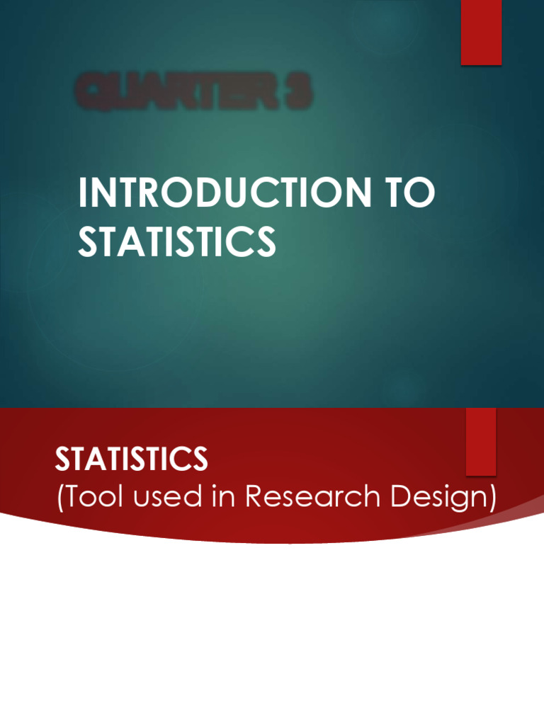 Introduction To Statistics | PDF | Variance | Statistics