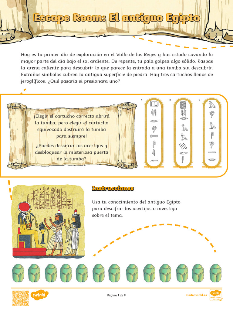 Escape Room: Aventura en Egipto | PDF | Cleopatra | Antiguo Egipto