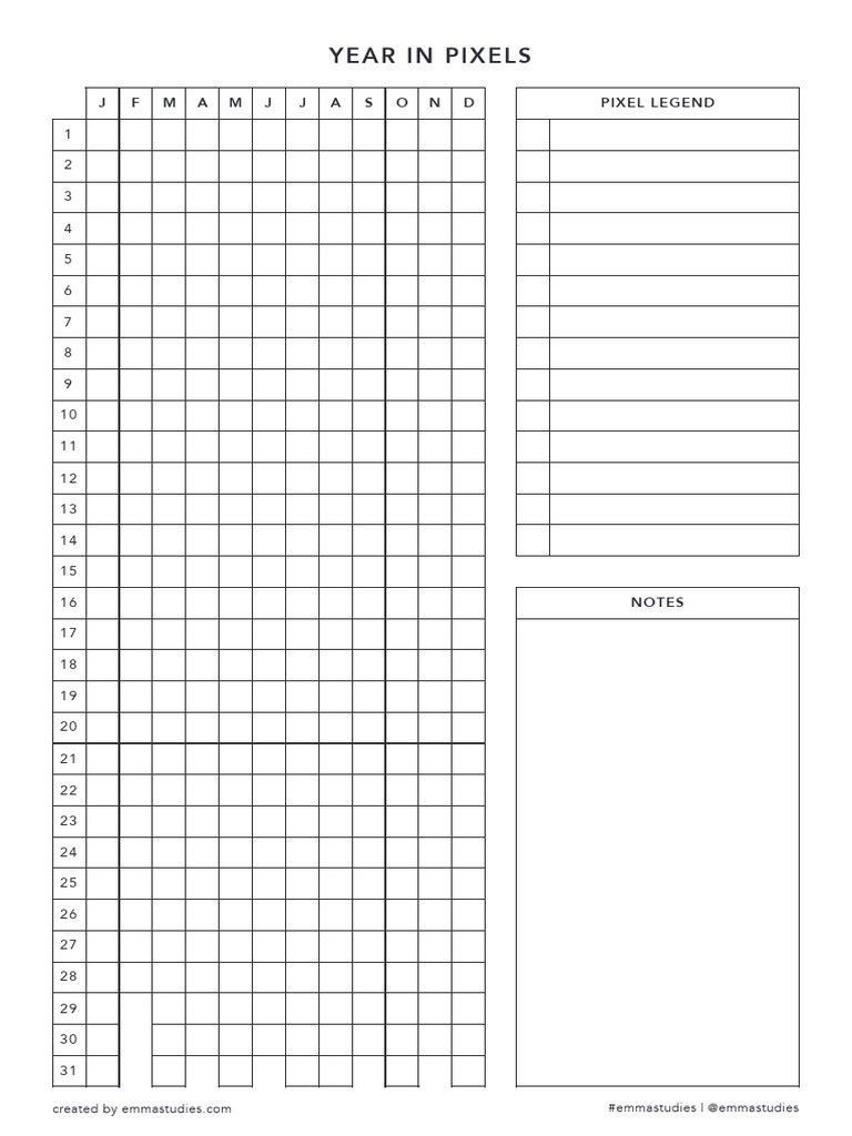 Yearly Pixel Tracking Chart | PDF