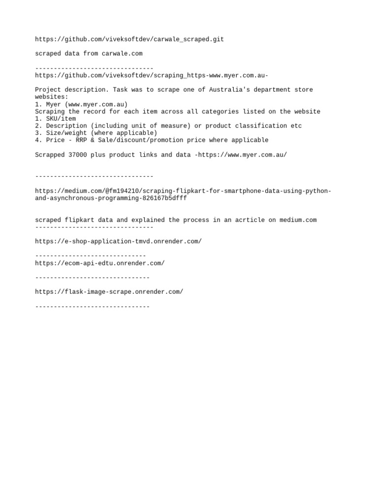 Myrecent Projects | PDF
