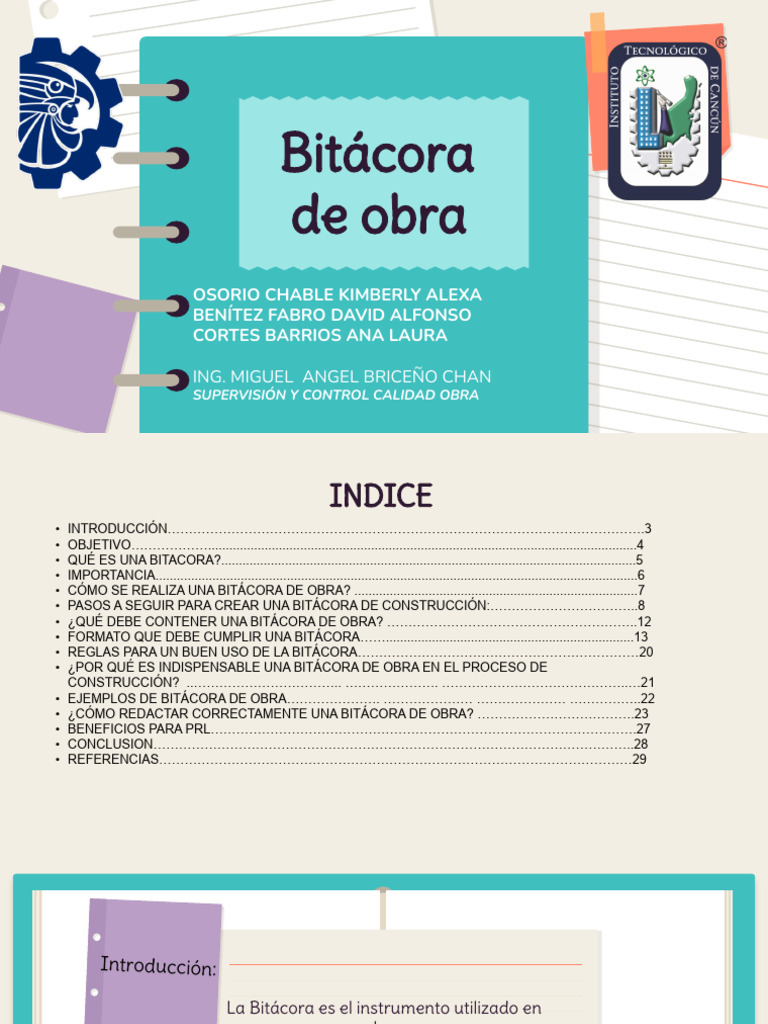 Guía de Bitácora para Construcción | PDF | Blog