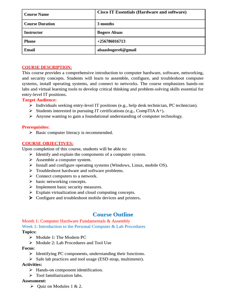 Cisco It Essentials | PDF | Operating System | Security