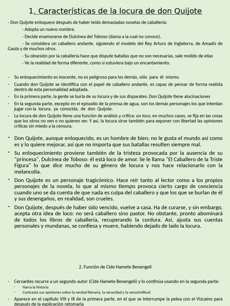 Cervantes Temas | PDF | Don Quijote | Miguel De Cervantes