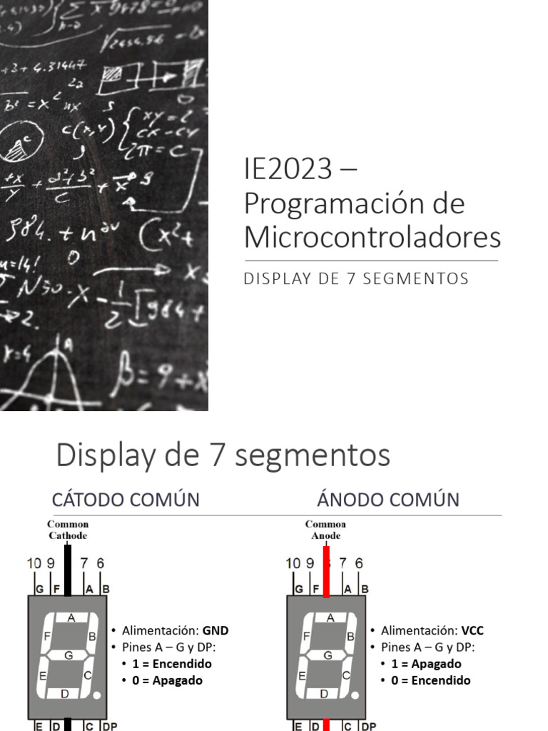 Programación de Displays 7 Segmentos | PDF