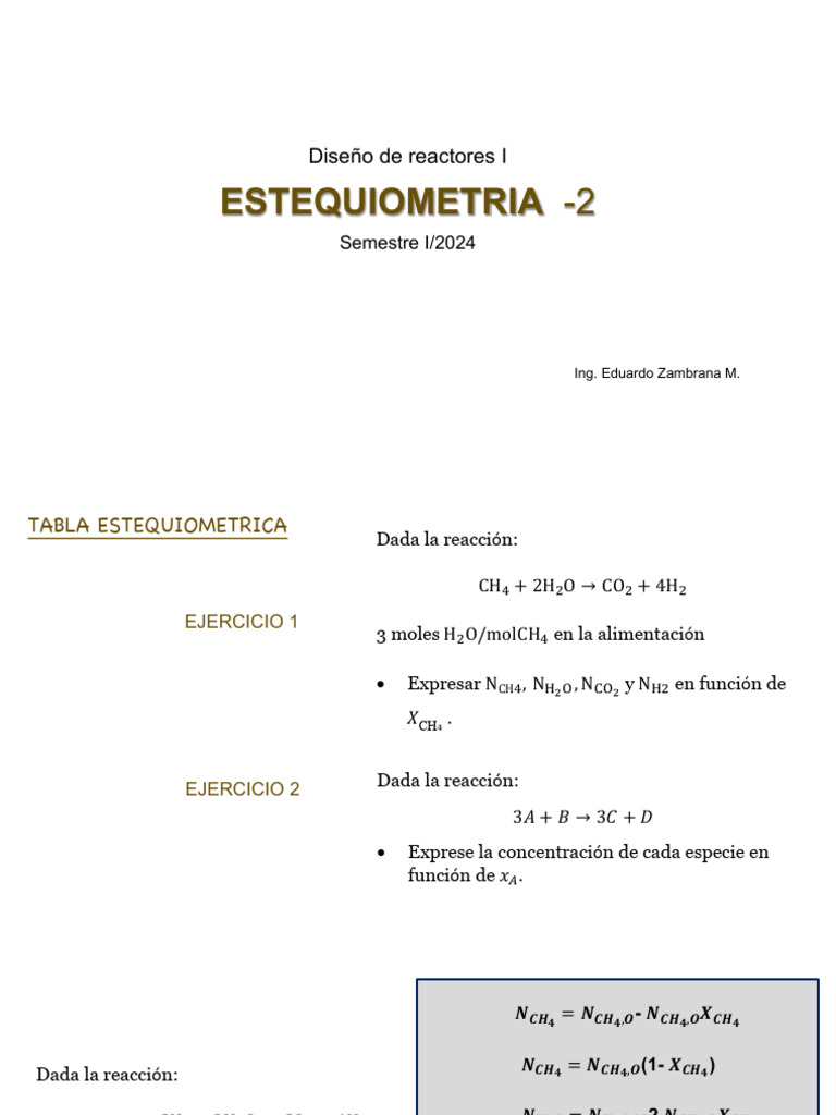1 Estequiometría | PDF | Cantidades fisicas | Reacciones químicas