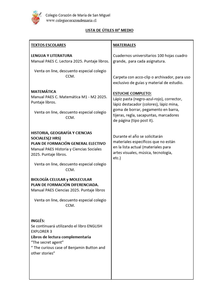Lista III Medio | PDF