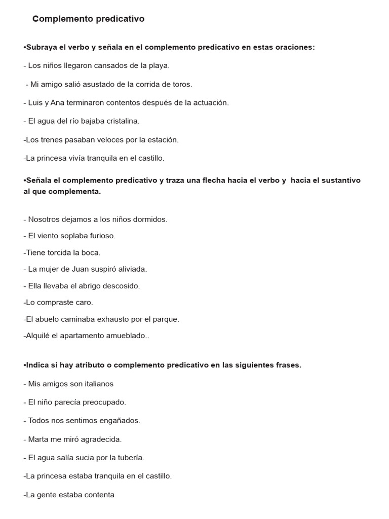 4 CPredicativo_ejerc | PDF