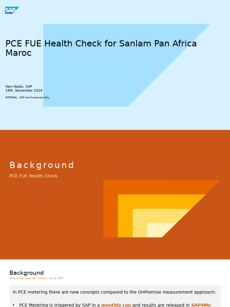 SAP PCE FUE Health Check Guide | PDF | Cloud Computing | Logistics