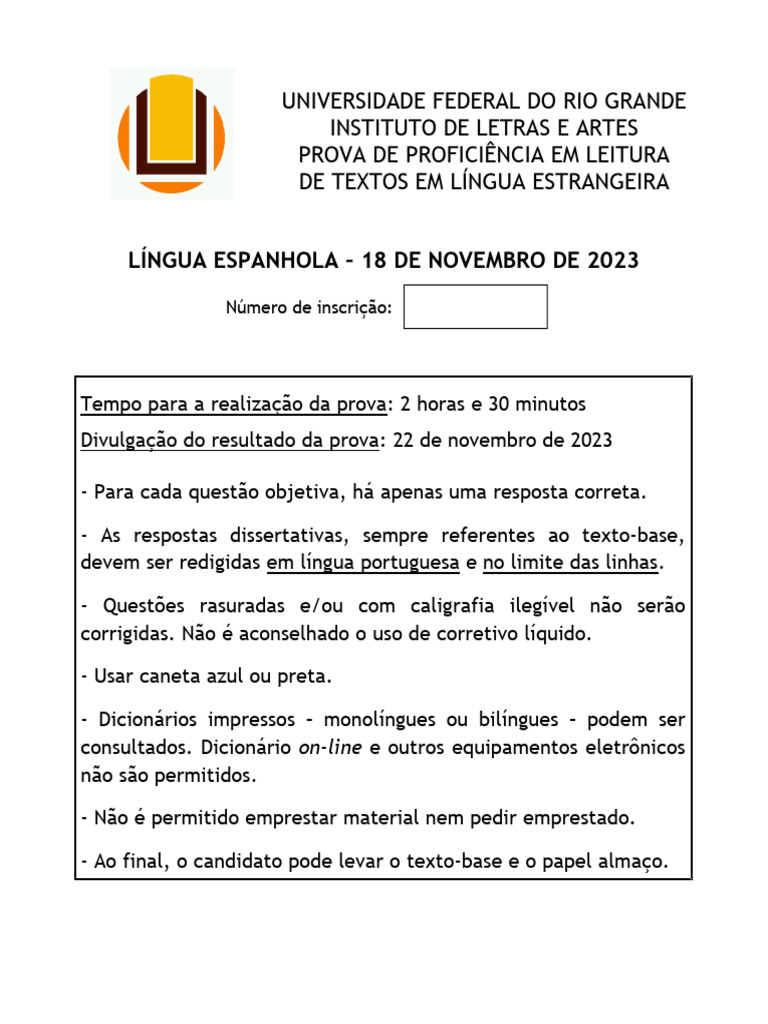 Furg Prova 2023 Segundo Semestre | PDF | Robot | Robótica