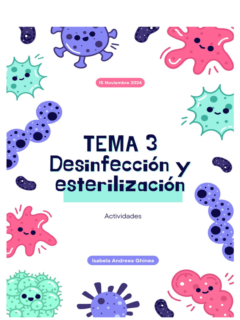 Tema 3 Desinfección y Esterilización ISABELA ANDREEA GHINEA | PDF ...