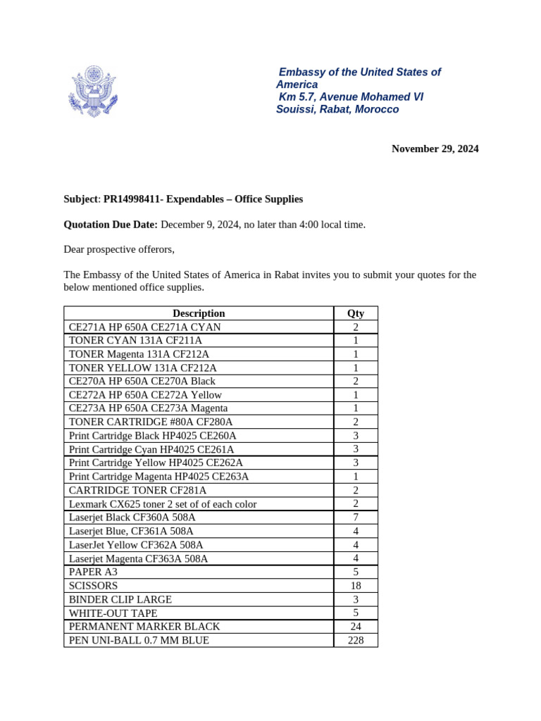 PR14998411 Ad Expendables - Office Supplies 1 | PDF | Office Work