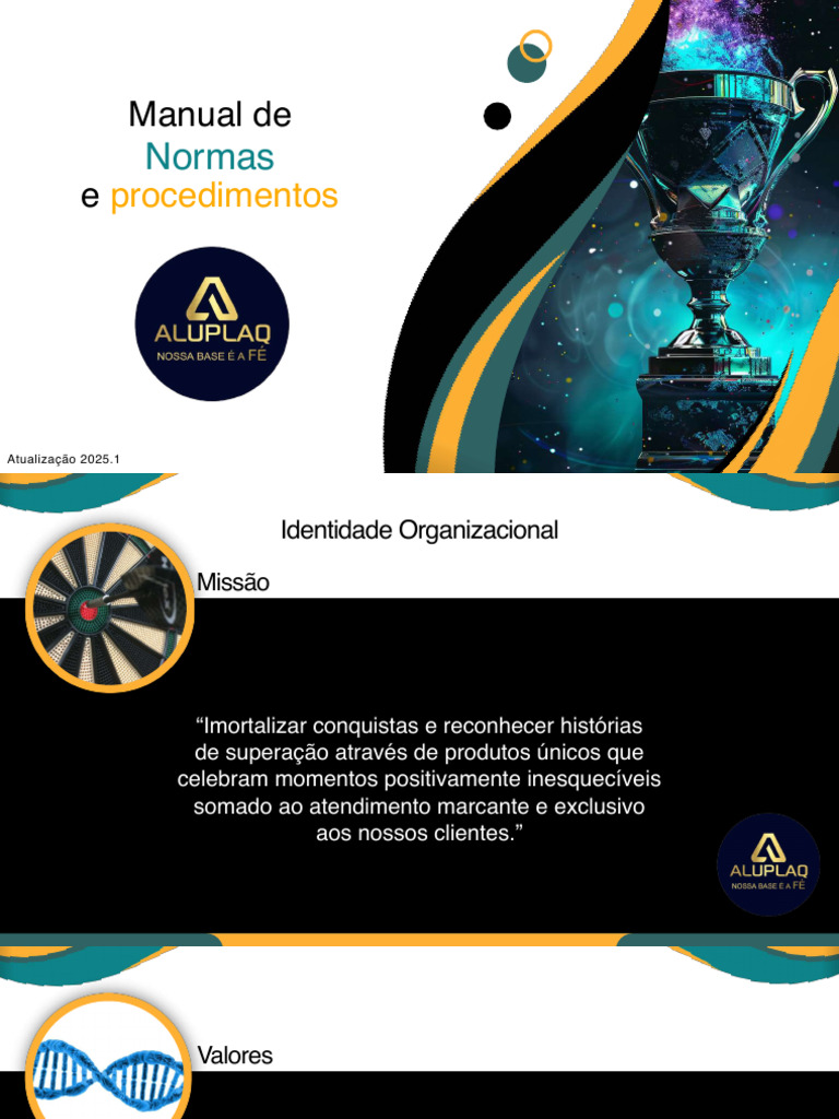 Manual de Normas e Procedimentos - Aluplaq - 2025.1 - V01 - Compressed | PDF | Gestão de ...