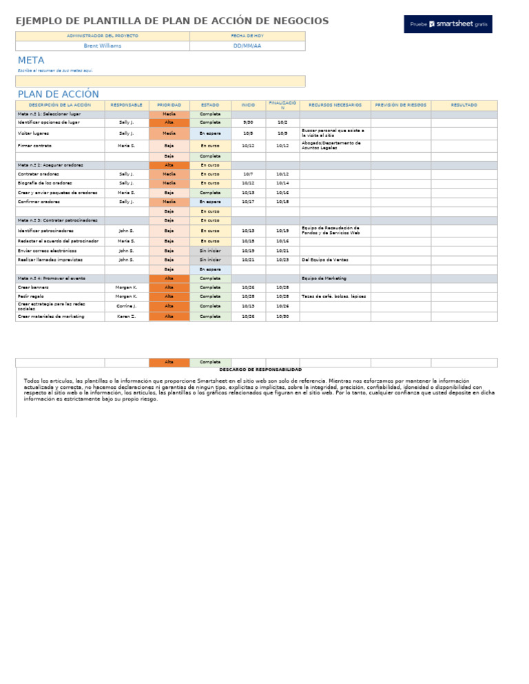 IC Business Action Plan Example 8595 WORD ES | PDF | Red mundial | Internet y web