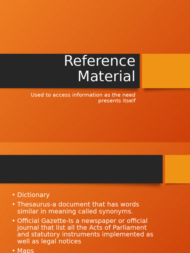 OA Reference Material | PDF
