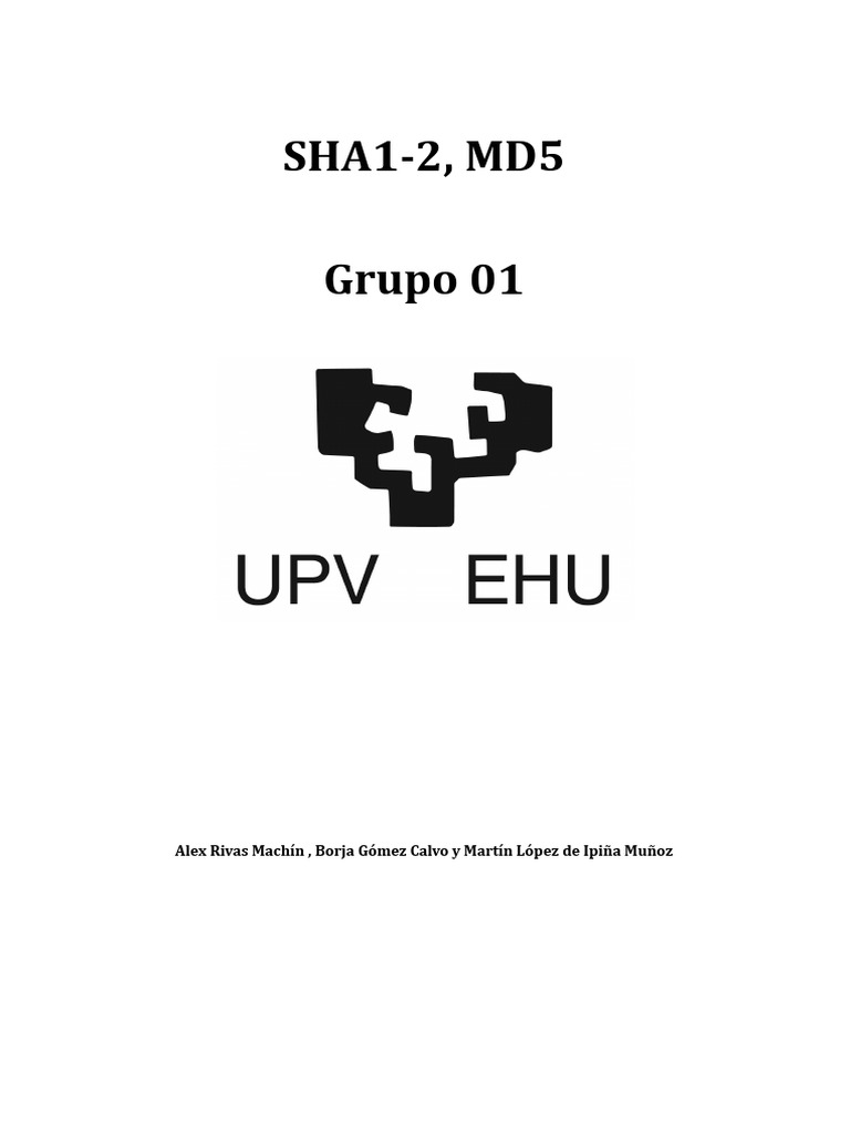Sha1 Sha2 MD5 | PDF | Criptografía | Comunicación segura