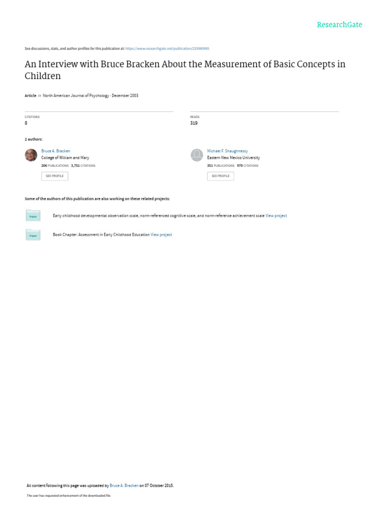 2003 An Interviewwith Bruce Bracken Aboutthe Measurementof Basic ...