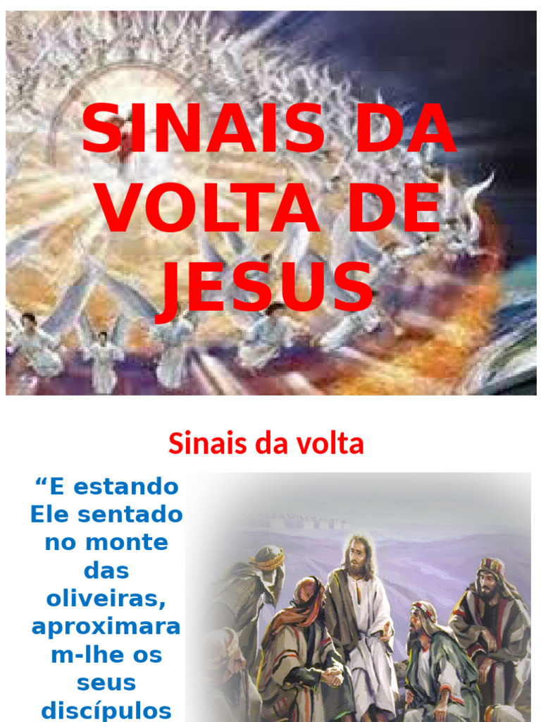 3 Tema Sinal Da Volta de JESUS | PDF | Jesus | Escatologia