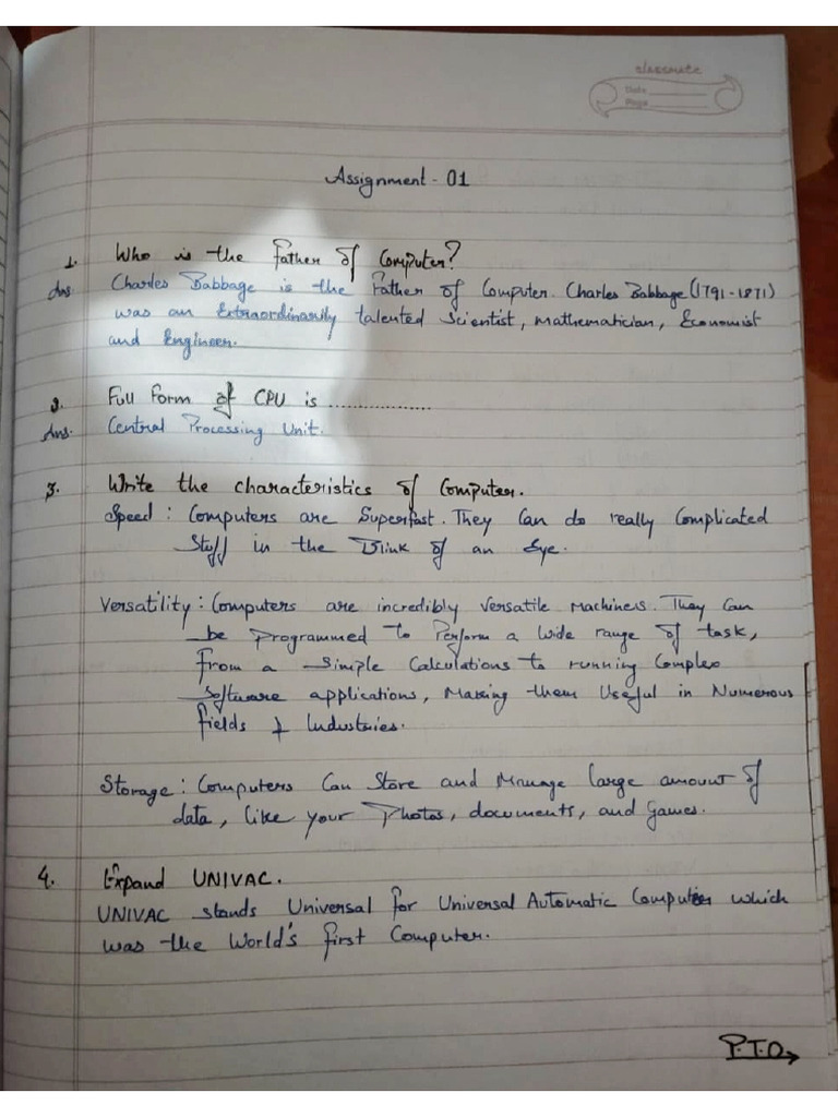 Assignment 1 of computer fundamentals and ms word | PDF