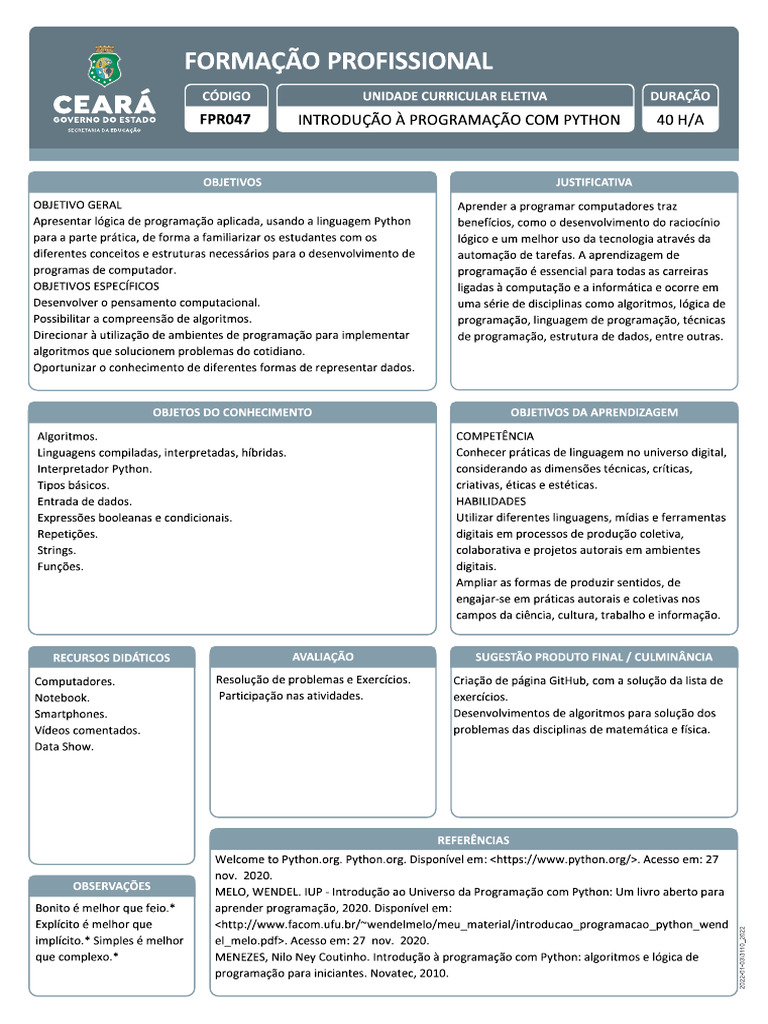 Eletiva Python | PDF