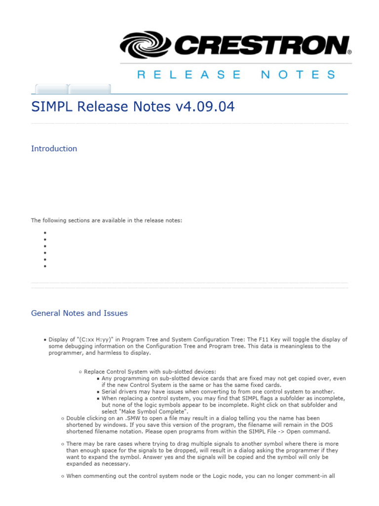 Release notes_ SIMPL Release notes_ | PDF | Windows Registry | Computer ...