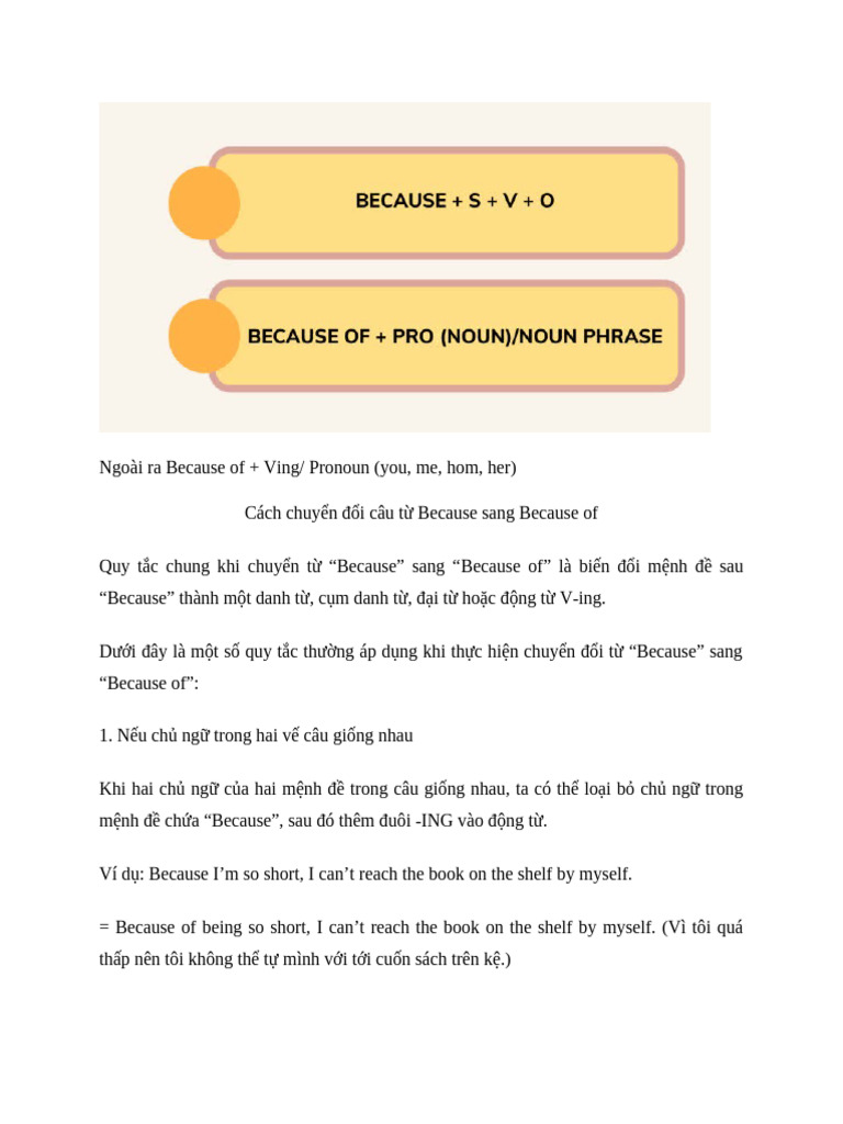 Because - Because of | PDF