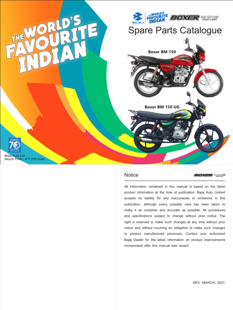 Boxer BM 150 UG Drum & Disc ++ | PDF | Vehicle Parts | Vehicle Technology