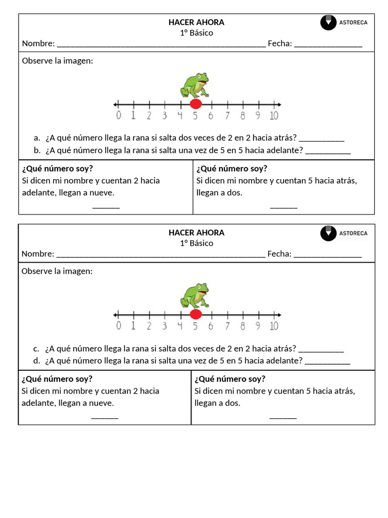 Eje Números - Contar de 2 en 2 y de 5 en 5 | PDF