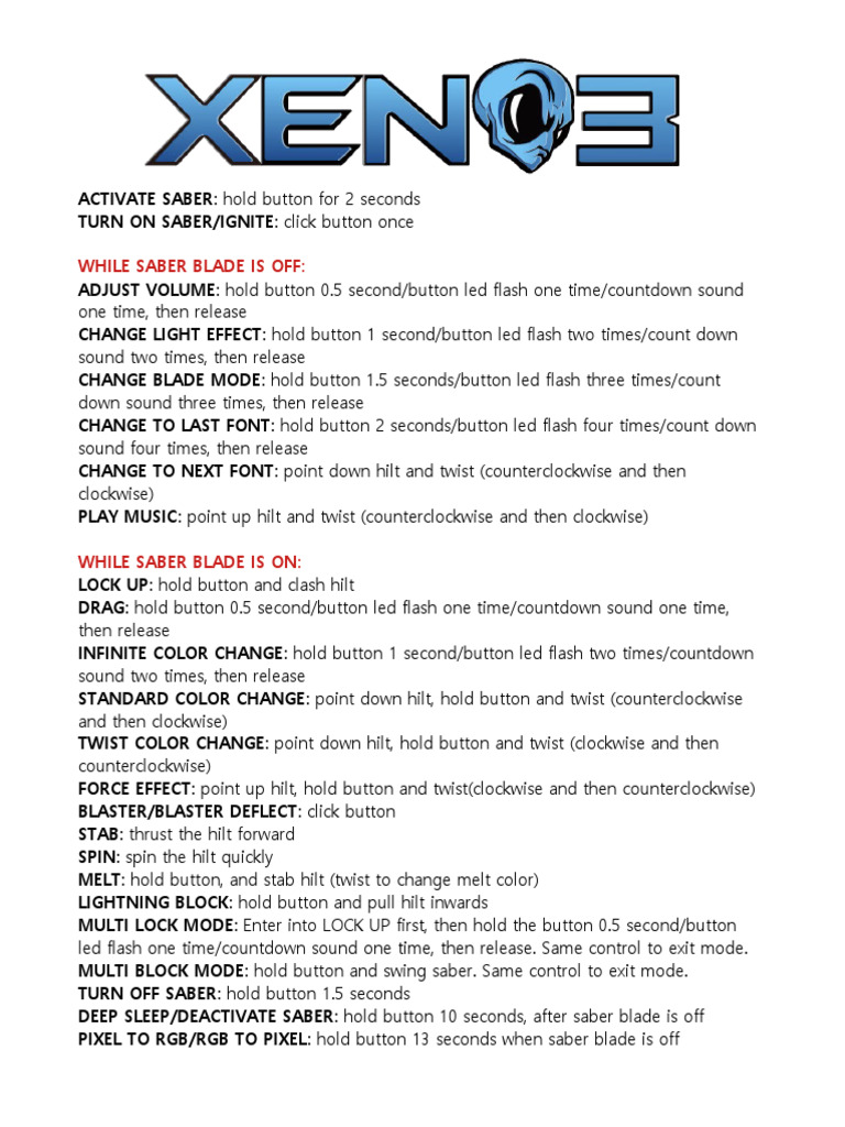 Xeno 3 Manualtry 1 | PDF
