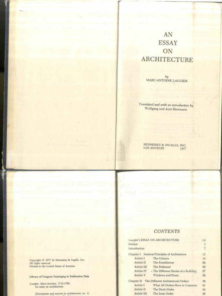 An Essay On Architecture | PDF