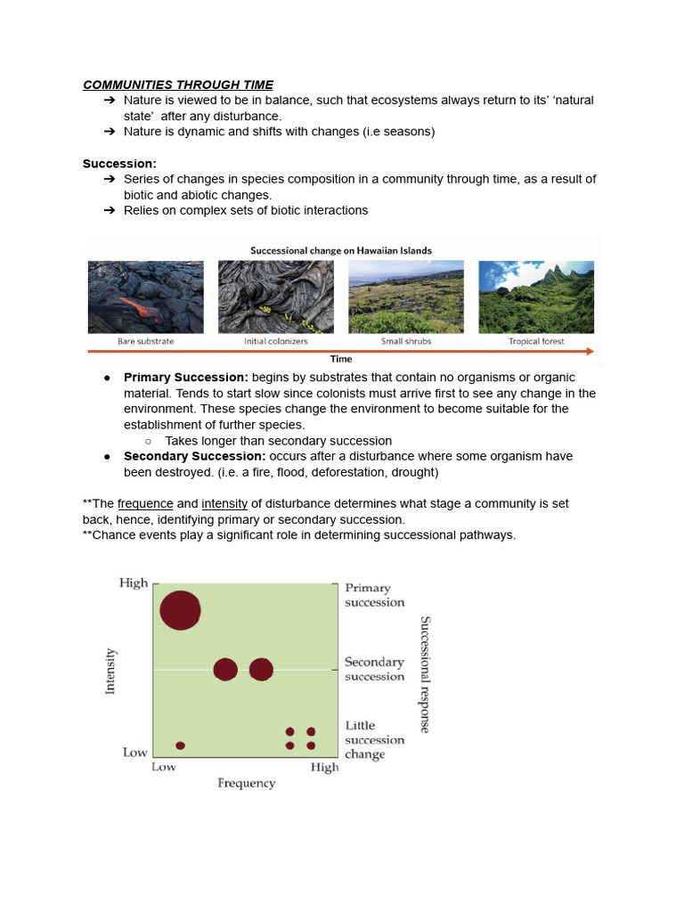BIOB50 - 21 - 11 - 2023 - Lecture 2 | PDF | Disturbance (Ecology ...
