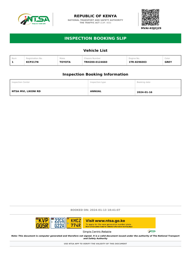 MVAI-KQJCJ29-Booking Slip | PDF