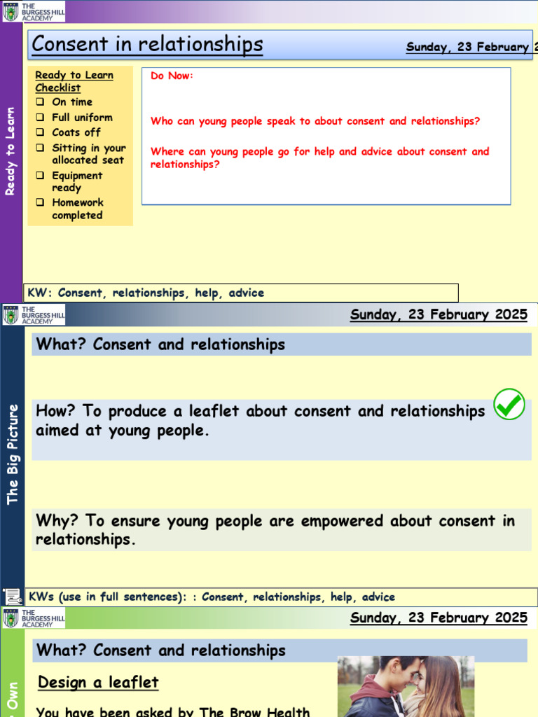 Y9 Consent Computer Lesson | PDF | Learning