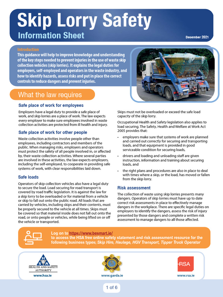 Skip Lorry Safety Check Guide | PDF | Motor Vehicle | Transport