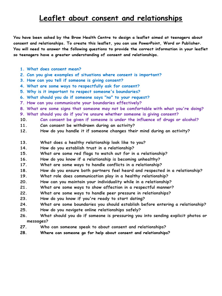 Consent Questions | PDF