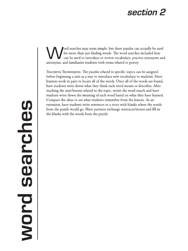 Word Searches TEFL | PDF