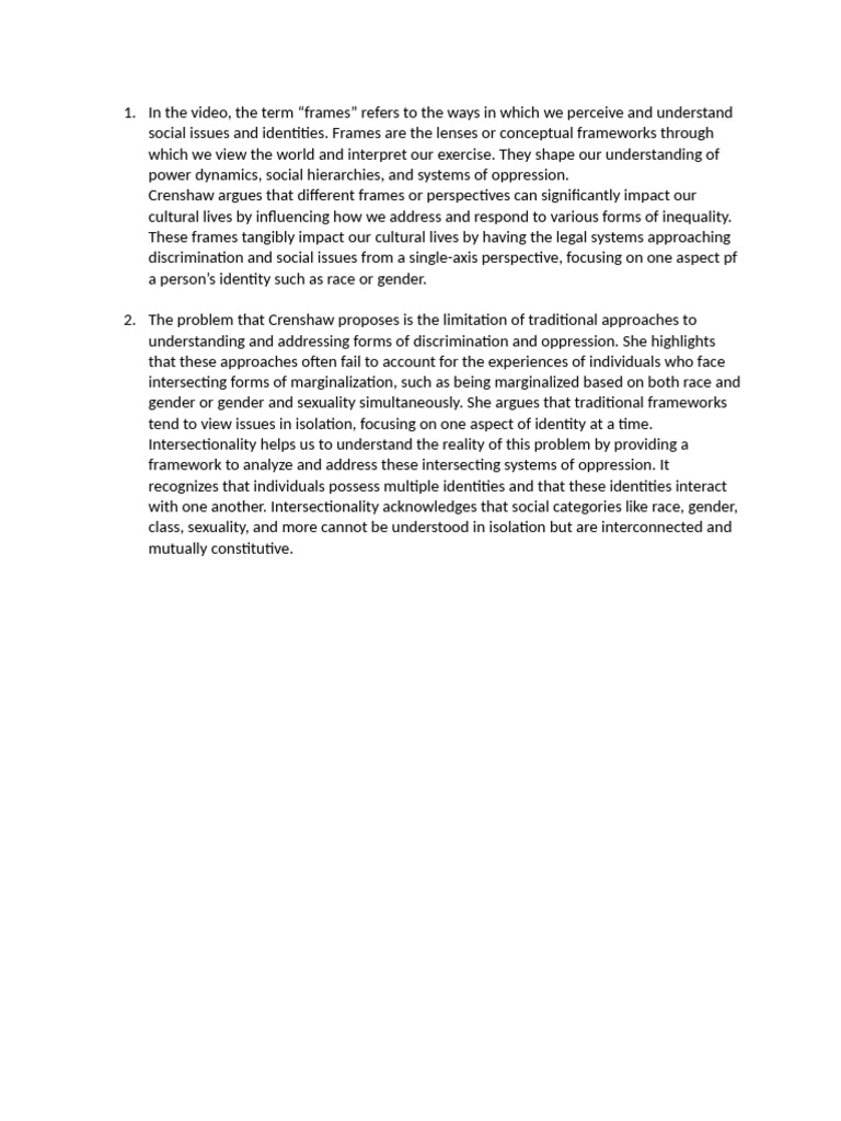 Critical Thinking - Exercise 1 | PDF