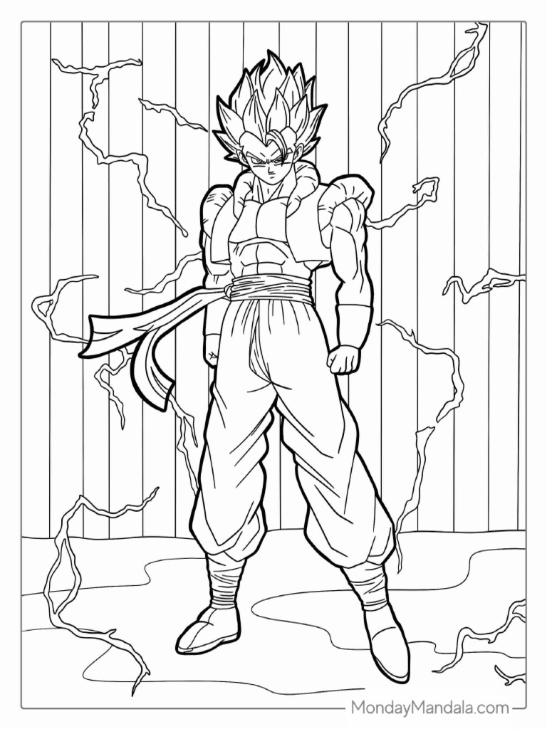 Super-Saiyan-Gogeta-Coloring-Sheet | PDF