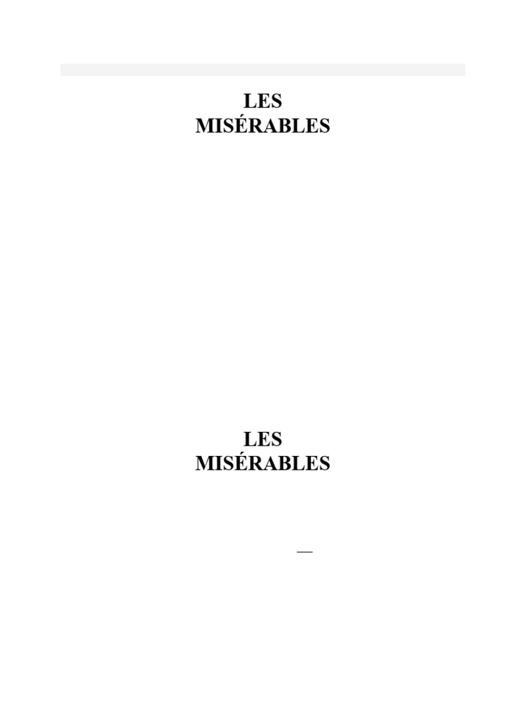 Les Miserables, Text (1) (1) | PDF | Dining Room