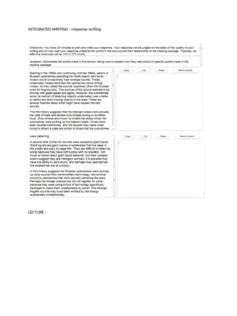 Integrated Writing - Sample | PDF