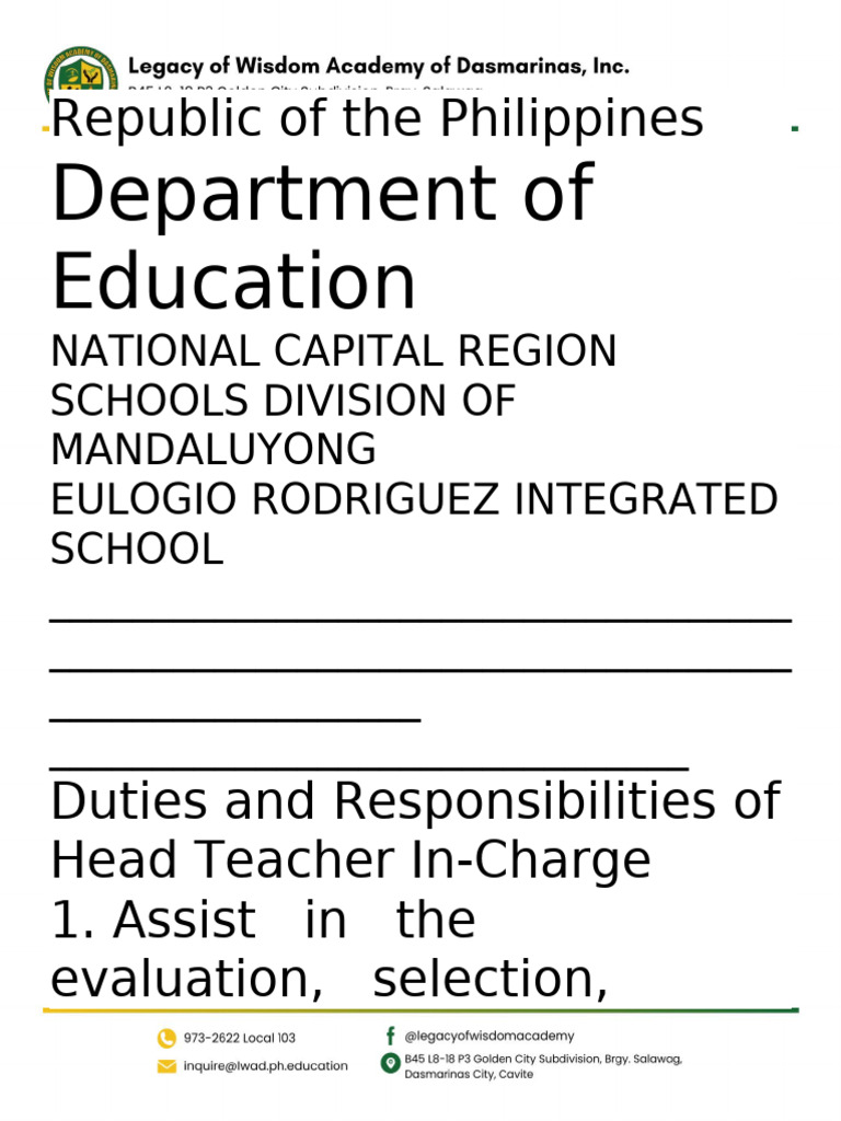 Grade Level Coordinator Responsibilities | PDF | Teachers | Educational ...