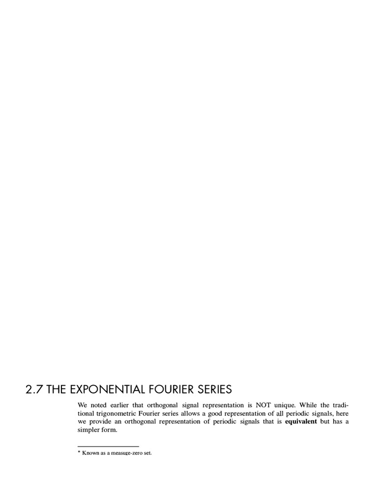 Exponential Fourier Series Explained | PDF | Fourier Series | Basis ...