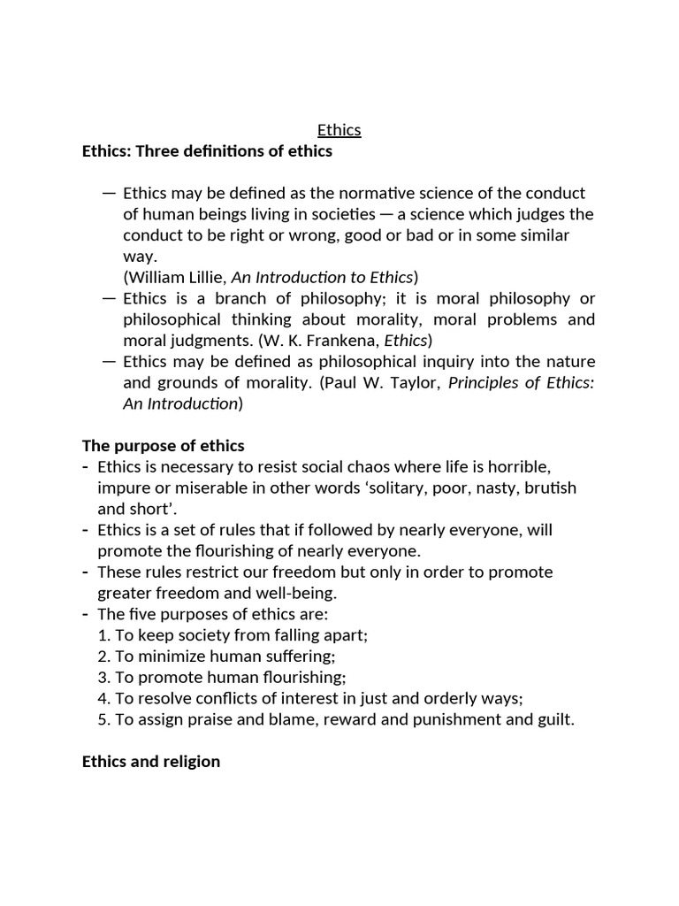 Ethics Handouts | PDF | Utilitarianism | Morality