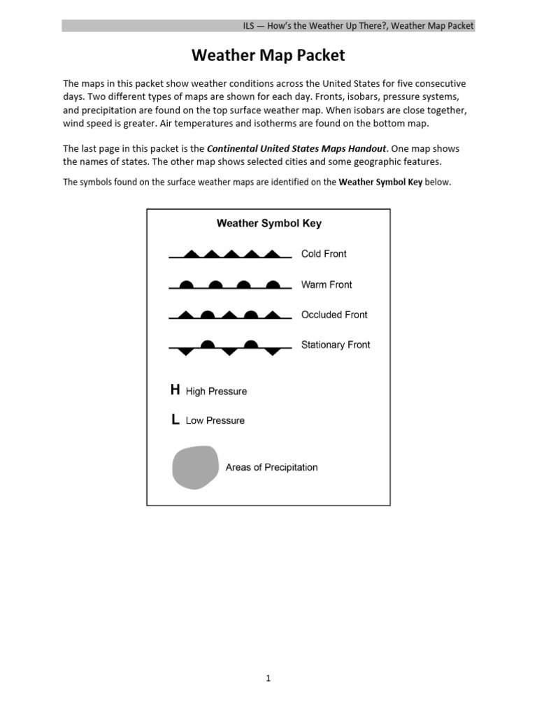 Weather Map Symbols and Key Guide | PDF