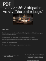 The Crucible Anticipation Guide | PDF | Social Science | Self-Improvement